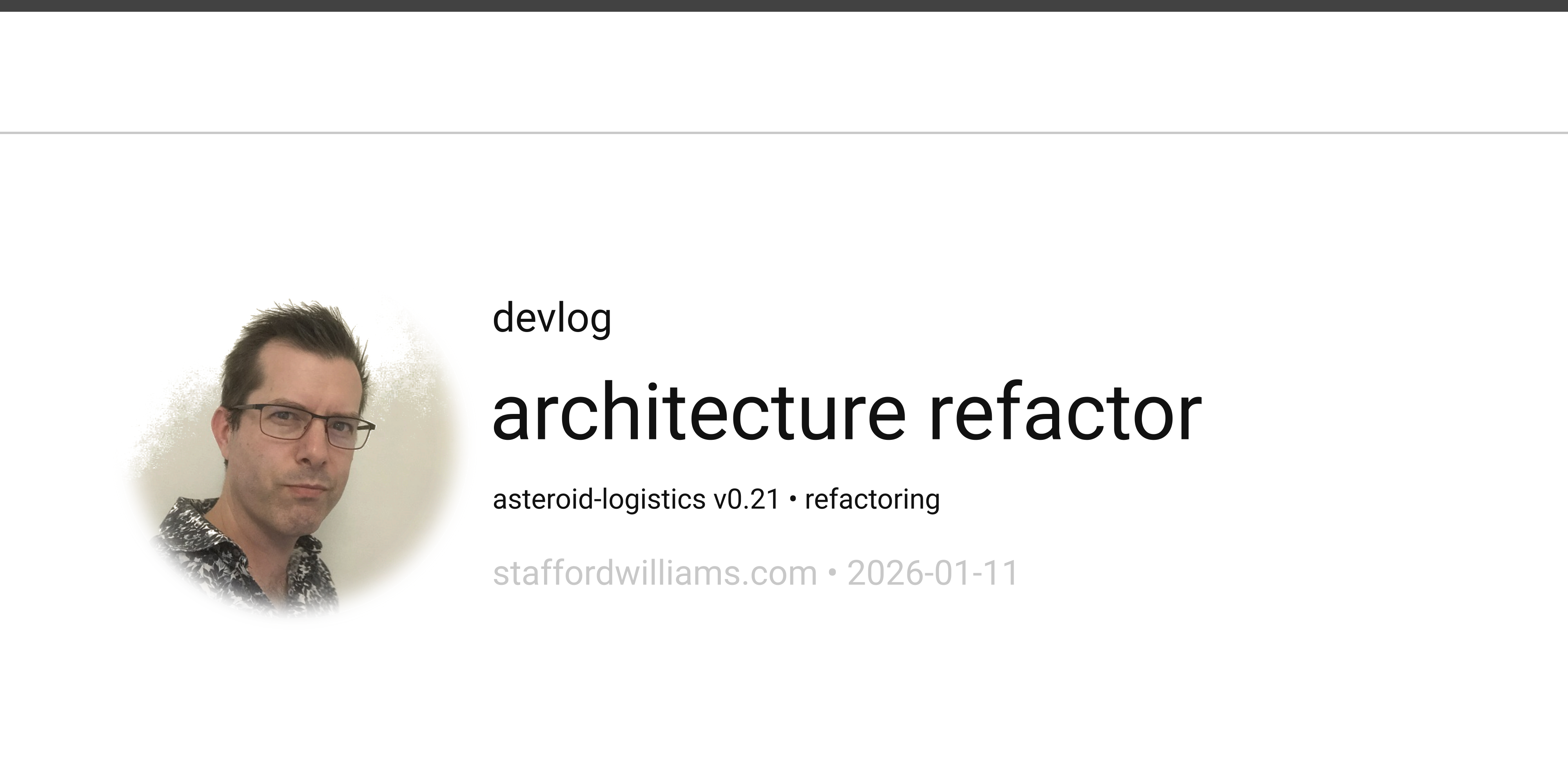stafford williams - architecture refactor